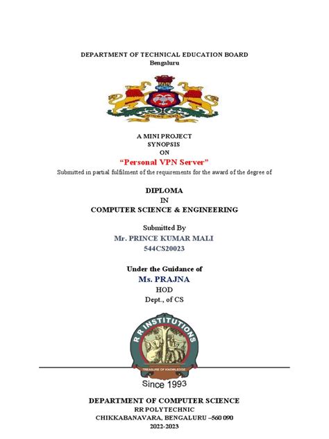 Mini Project Synopsis Pdf Virtual Private Network Computer Network