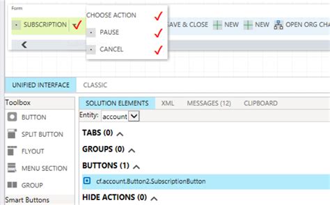 create a flyout menu for ribbons in ribbon workbench xrmtoolbox d365 demystified