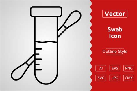 Vector Swab Outline Icon Design Graphic By Muhammad Atiq · Creative Fabrica