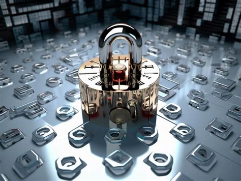 Premium AI Image Security System Locks Data For Computer Safety