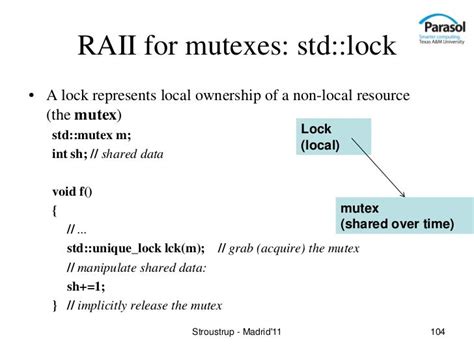 Mutual Exclusion Stdmutex• A Mutex