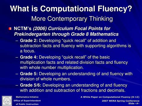 Ppt A White Paper On Computational Fluency K 12 Powerpoint