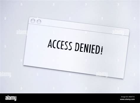 Access Denied Message On A Computer Screen Stock Photo Alamy