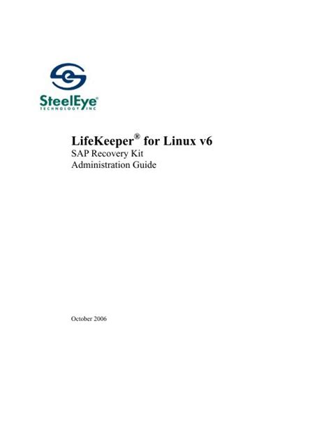 Lifekeeper For Linux Sios Technology Corp Documentation