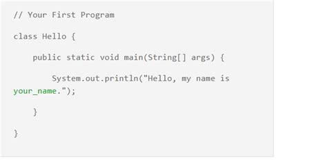 Solved Your First Program Class Hello Public Static