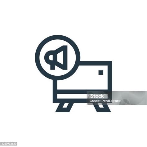 흰색 배경에서 격리된 알림 벡터 아이콘입니다 개요 웹 사이트 디자인 및 모바일 응용 프로그램 개발을위한 얇은 라인 발표 아이콘