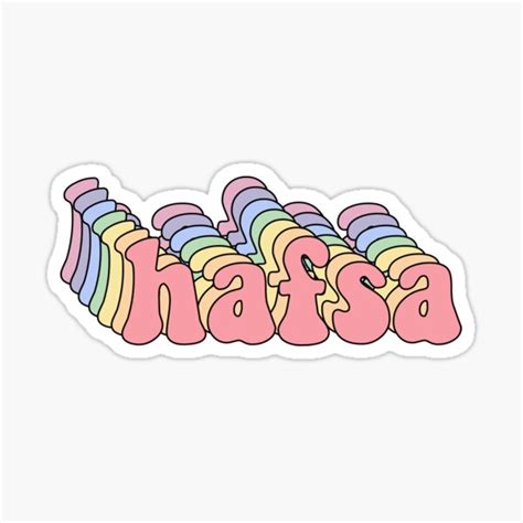 Hafsa Name Sticker Sticker For Sale By Youtubemugs Redbubble