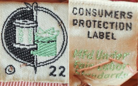 Consumers Protection Label Vintage Fashion Guild