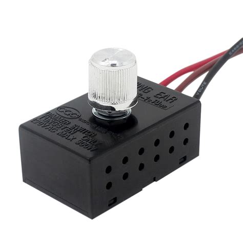 Zing Ear Ze 03 1 Plastic Rotary Inline Lamp Light Dimmer Switch 3 Wire 300w Ebay