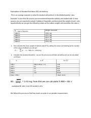 How To Calculate Standard Deviation SD For Tablet Weights An Course Hero