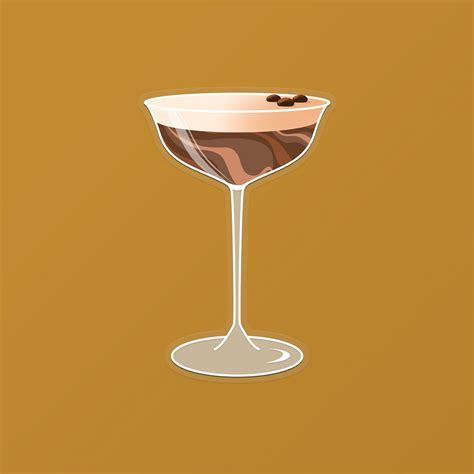 Classic Espresso Martini Cocktail Sticker Cocktail Critters