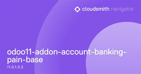 Odoo11 Addon Account Banking Pain Base 110103 Pypi Package