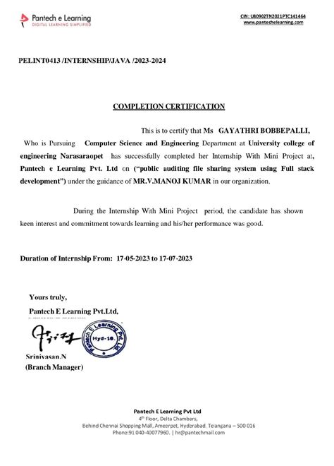 Bobbepalli Gayathri On Linkedin Hello Guys 👋 I Am Very Happy 😊 To Share My Frist Internship