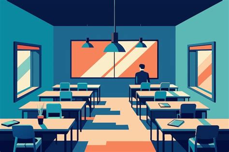 Class Room Vector Illustration Flat 2 Premium Ai Generated Vector