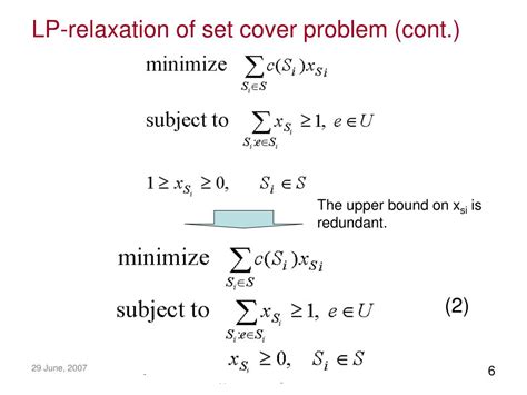 Ppt Set Cover Via Lp Rounding Powerpoint Presentation Free Download Id5120889