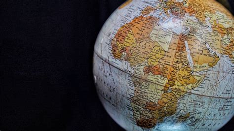 Globo Terráqueo Vintage Detallado Que Muestra áfrica Y Oriente Medio