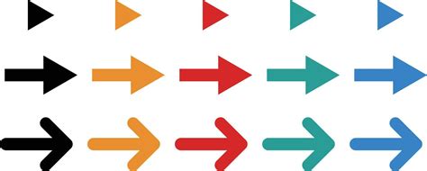 Various Colorful Arrow Icon Set Vector 21021032 Vector Art At Vecteezy