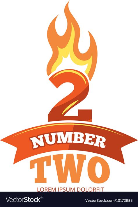 Icons Set Of Flaming Numbers Royalty Free Vector Image