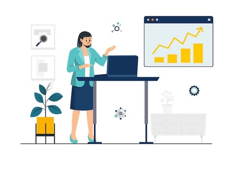 Premium Vector Data Science Business Illustration