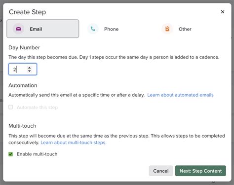 Create Multi Touch Cadence Workflows