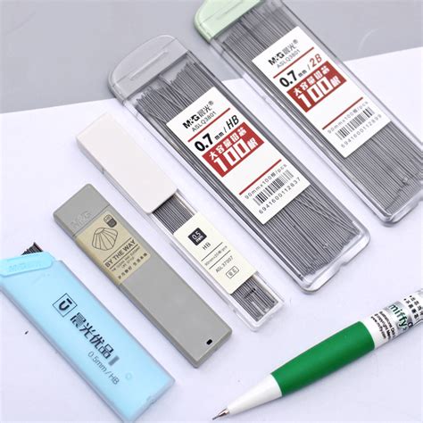 晨光铅芯hb 2b自动铅笔芯0 5mm铅芯自动铅笔笔芯小学生儿童用文具黑色0 7mm按动铅笔替芯活动铅笔芯不易断 虎窝淘