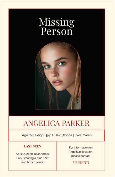 Free Clear Missing Poster Template To Edit Online