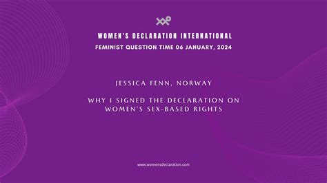 Jessica Fenn Norway Why I Signed The Declaration On Womens Sex Based