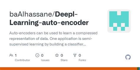 Github Baalhassanedeepl Learning Auto Encoder Auto Encoders Can Be