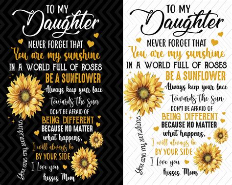 Daughter You Are My Sunshine Png Sunflower Png Daughter Png Etsy