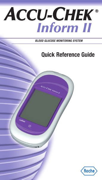 Roche Accu Chek Inform II Short Guide Manualzz