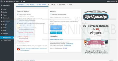 WP Optimize WordPress Plugin How To WPLearningLab