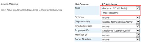 How To Sync Hidden Or Unusual Attributes In Active Directory To A Sharepoint List Sharepoint