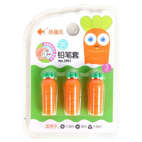 可爱卡通铅笔套铅笔帽铅笔盖软保护套小学生笔帽笔套笔盖文具奖品 虎窝淘