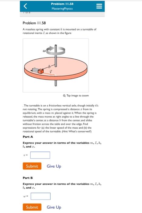 Solved Problem Problem A Massless Spring With Chegg
