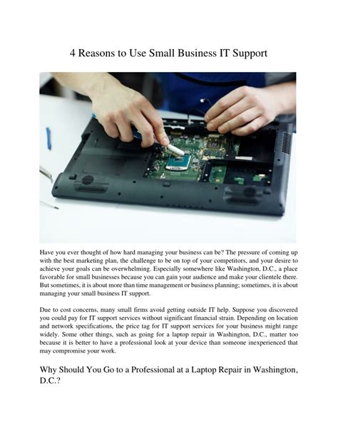 Ppt 4 Reasons To Use Small Business It Support Powerpoint Presentation Id 11964250