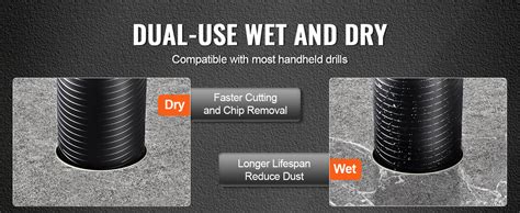 Vevor Core Drill Bit 4 25 Wet Dry Diamond Core Drill Bits For Brick And Block Concrete Core