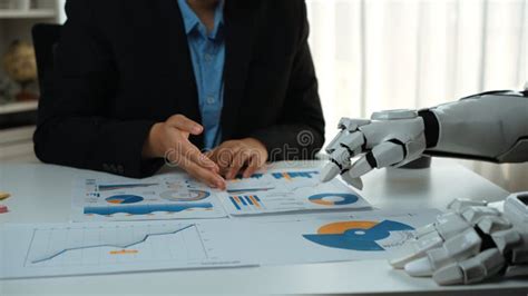 Business Meeting With Human And Robot Collaboration Utilizing Graphs