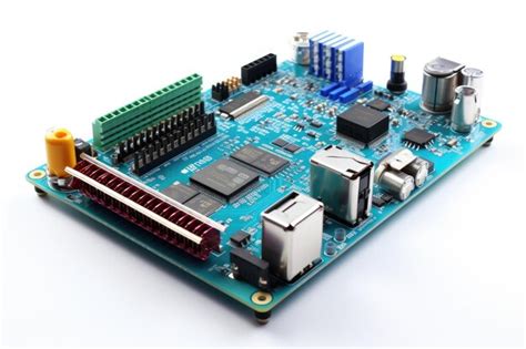 혁신적인 아두이노 로 ⁇ 자동화 세트가 ⁇ 배경에 고립되어 있습니다 프리미엄 사진