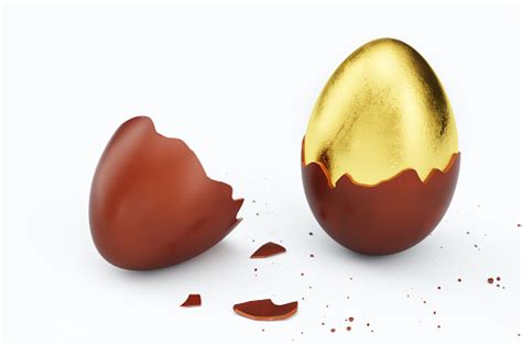 골드 럭셔리 달걀과 초콜릿 부활절 달걀 깨진 초콜릿 달걀 달콤한 초콜릿 달걀 휴일 및 부활절 기호 3d 그림 0명에 대한 스톡 사진 및 기타 이미지 Istock