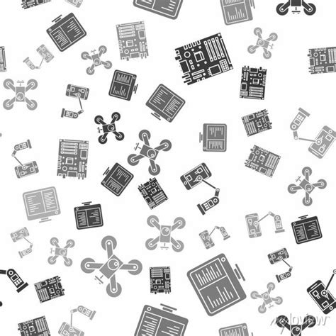 Set Electronic Computer Components Motherboard Digital Chip Posters