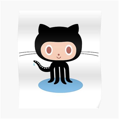 Github Octocat Logo Icon Gift For Github Octocat Fan Poster For Sale