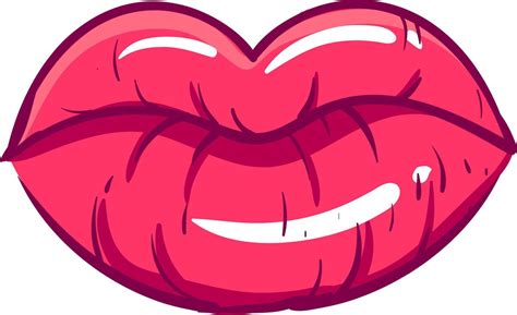 Sexy Red Lips Illustration Vector On White Background 13795990 Vector Art At Vecteezy