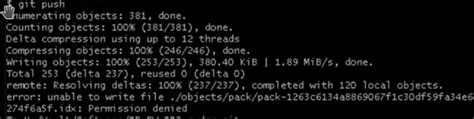 Git Push Error Unable To Write Pack File Stack Overflow