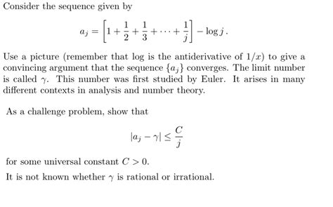solved consider the sequence given by log j 1 2 use a