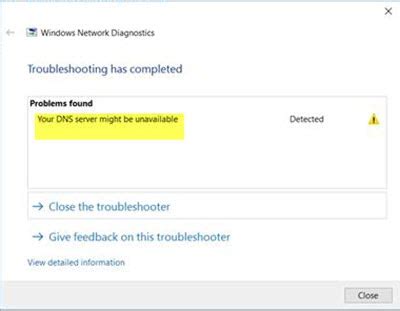 Fix Your DNS Server Might Be Unavailable Error Widget Box