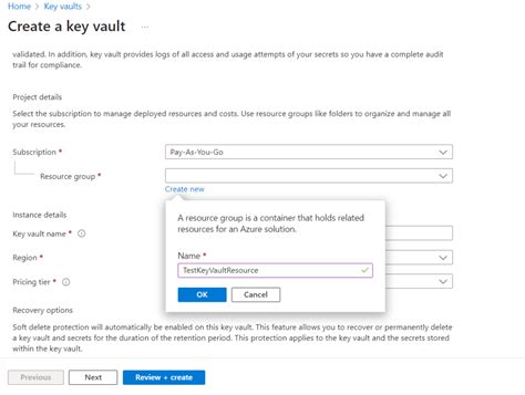 create and retrieve secrets from the azure key vault using an asp