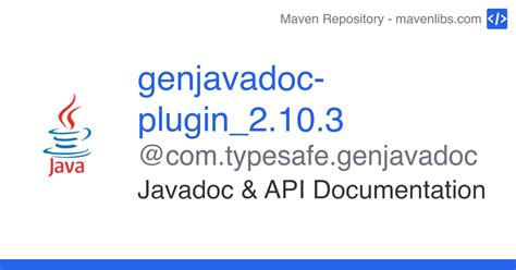 Genjavadoc Plugin2103 Javadoc Comtypesafegenjavadoc
