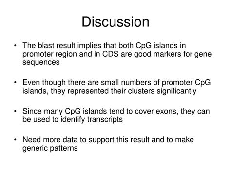Ppt Sequence Analysis Of Cpg Islands Reveals Possible Functional Correlation Between Genes And