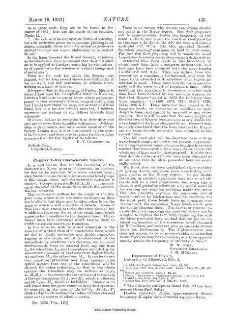 Pdf Complex X Ray Characteristic Spectra Dokumentips