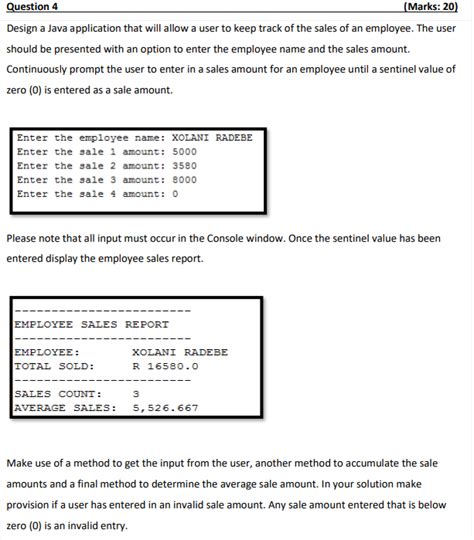 Solved Question 4 Marks 20 Design A Java Application That